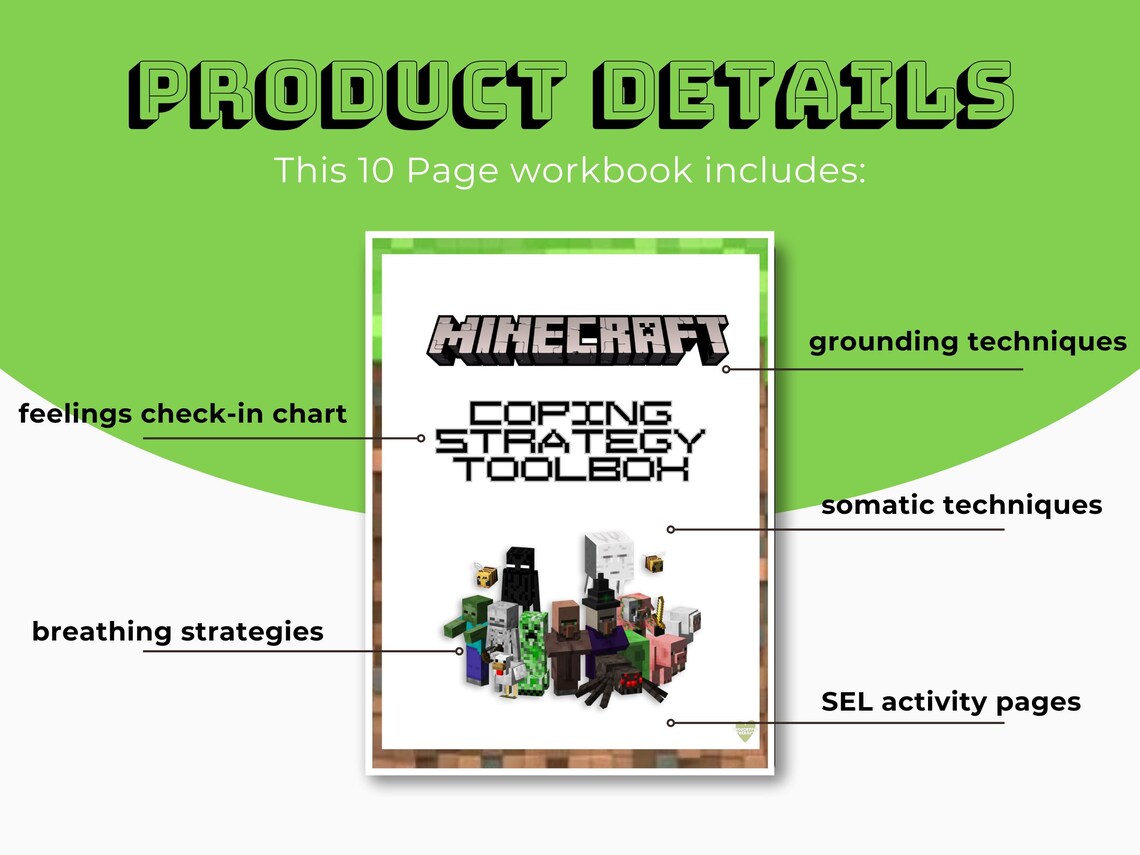 Minecraft SEL Therapy Coping Strategy Workbook - Etsy