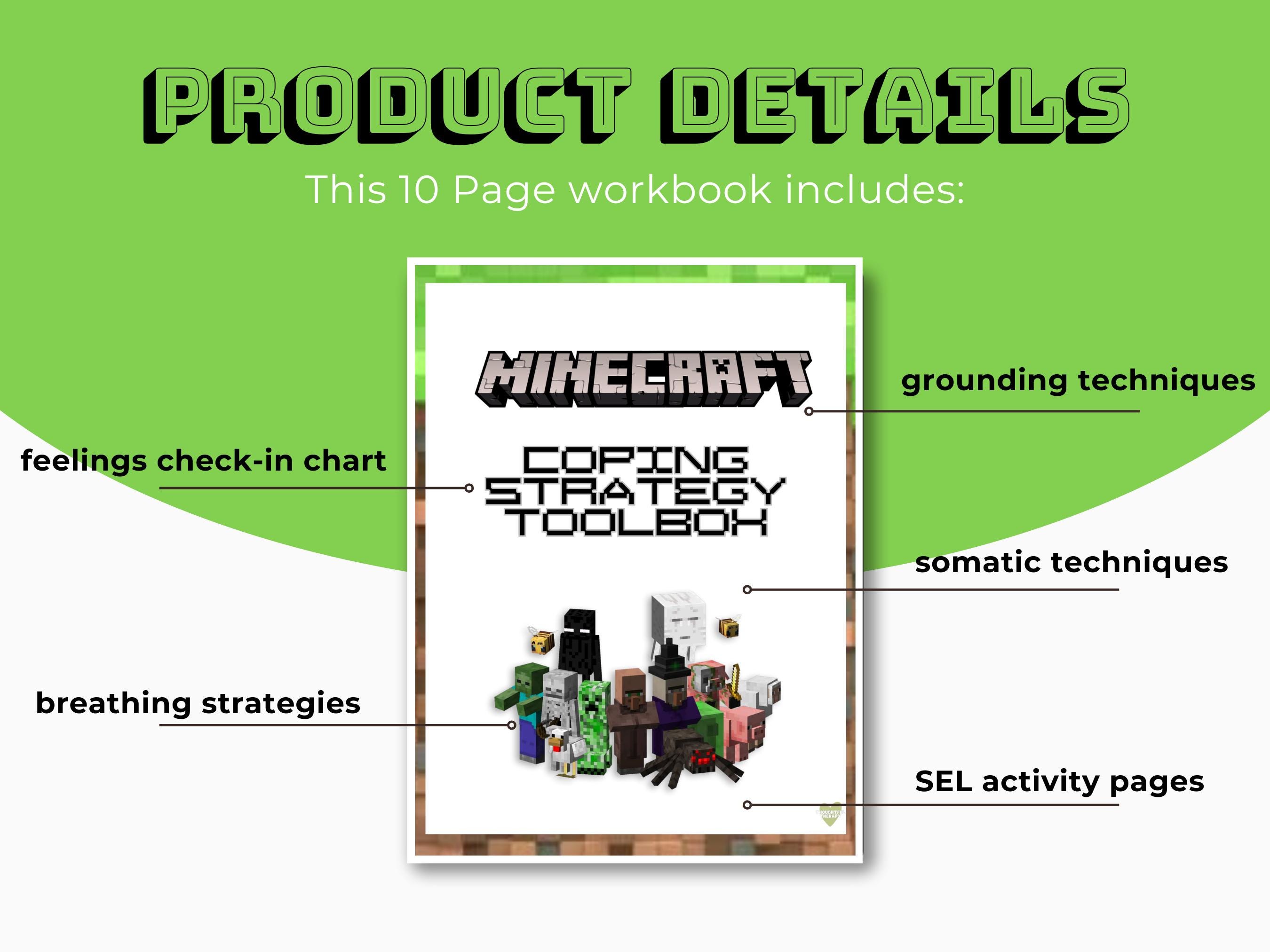 Minecraft SEL Therapy Coping Strategy Workbook - Etsy
