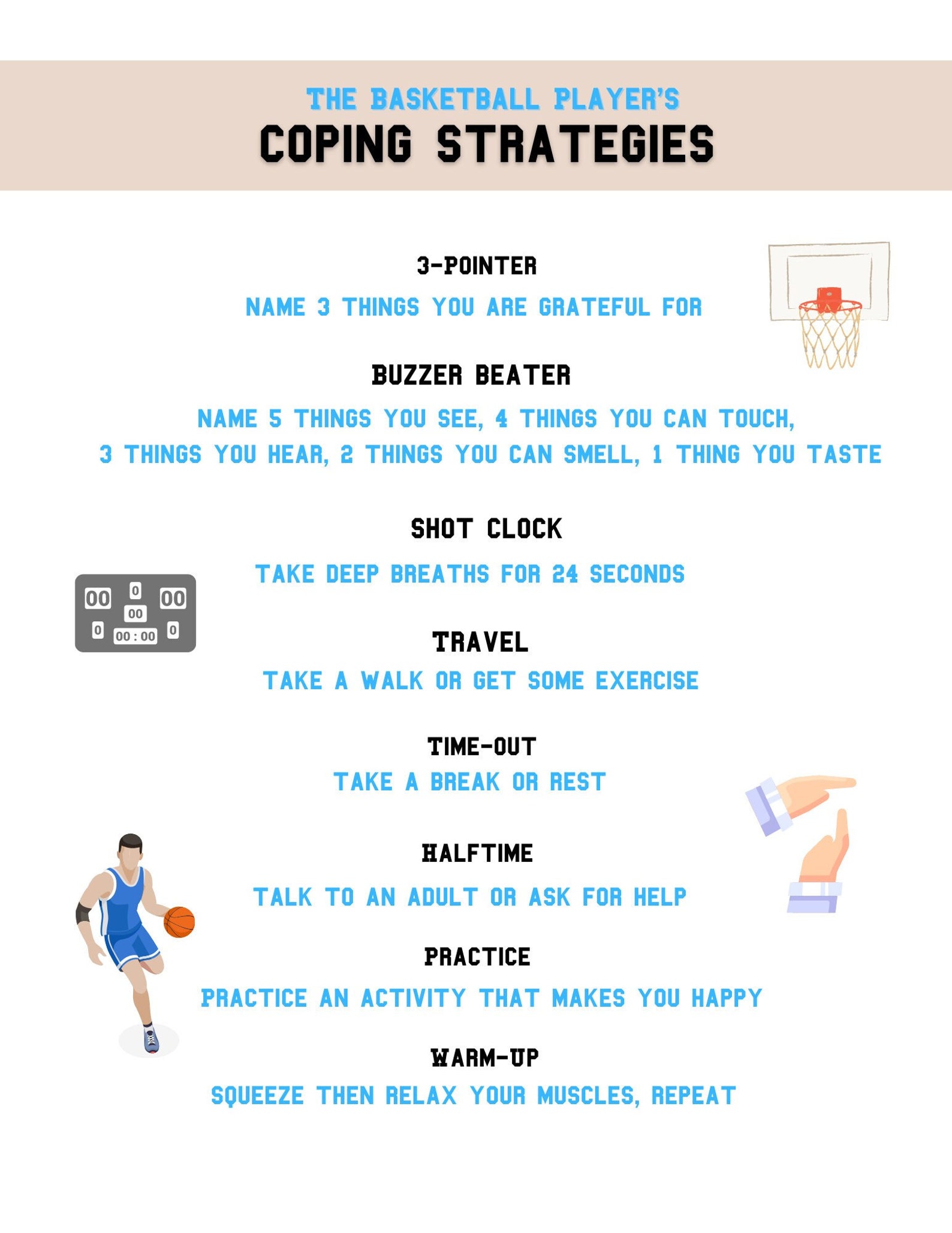 Basketball Player's Coping Strategies - Etsy