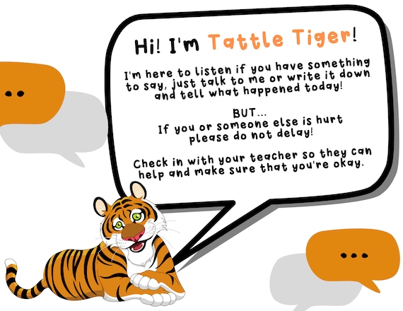 Tattle Tiger Classroom Sign - Etsy