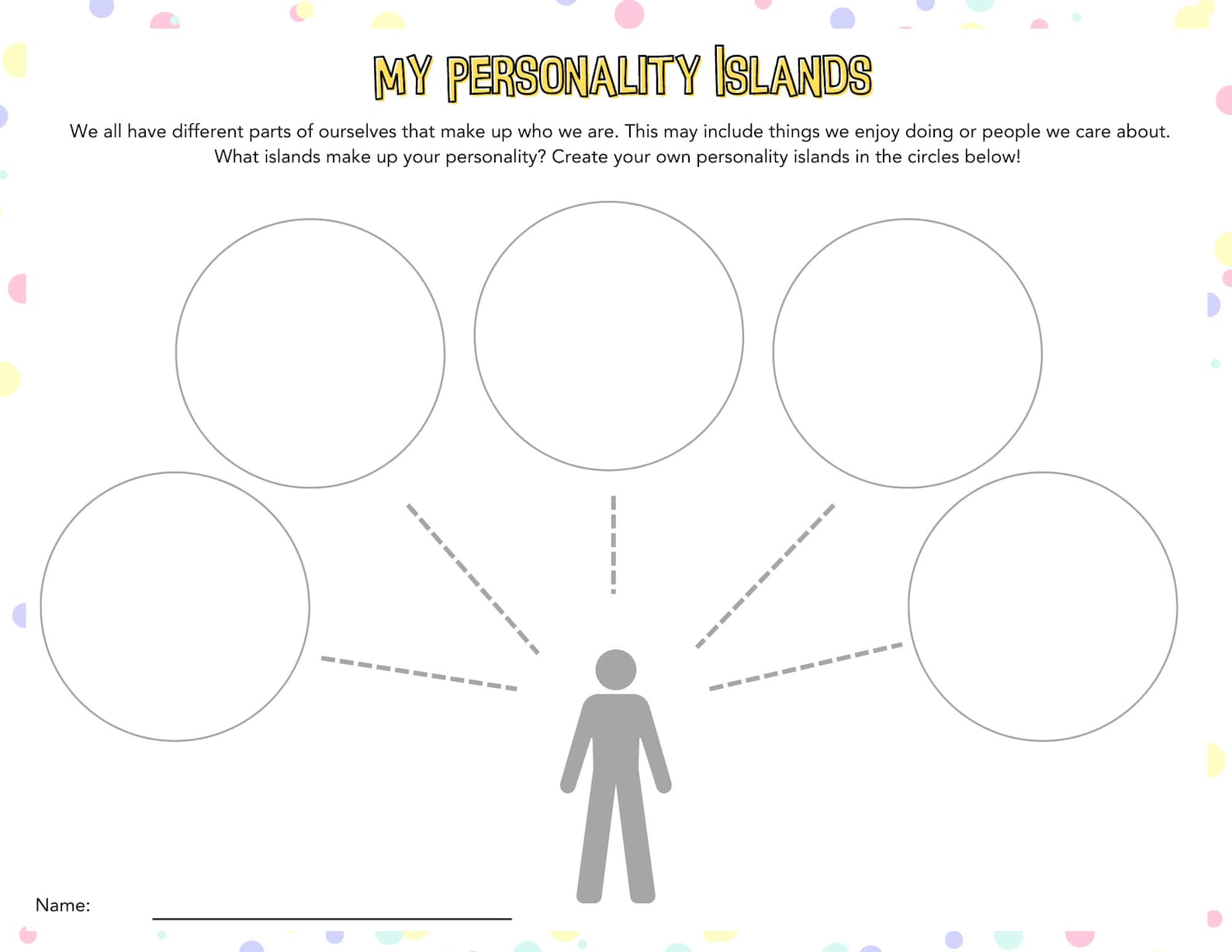 My Personality Islands SEL Therapy/classroom Worksheet - Etsy