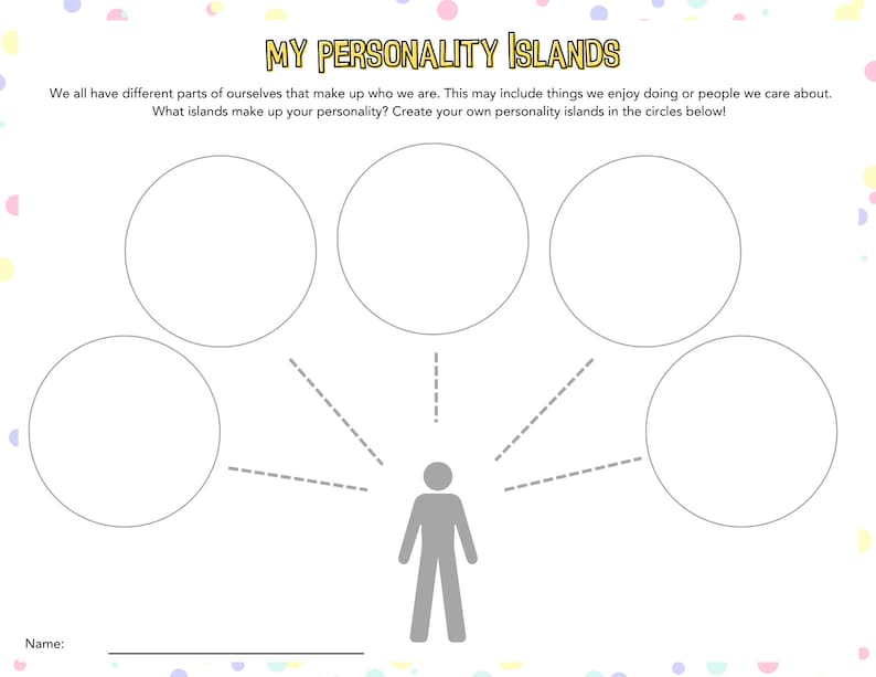 My Personality Islands SEL Therapy/classroom Worksheet - Etsy