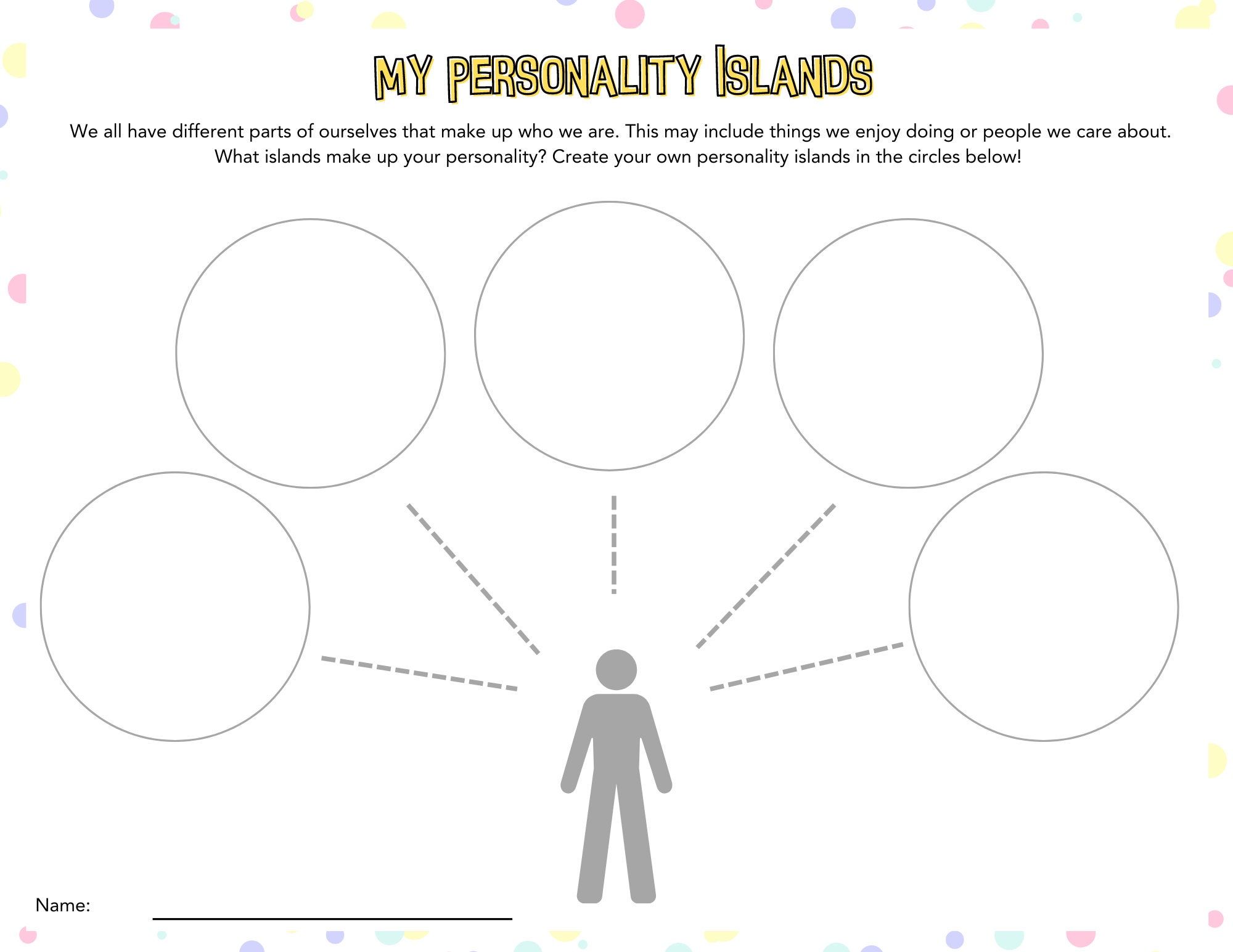 My Personality Islands SEL Therapy/classroom Worksheet - Etsy