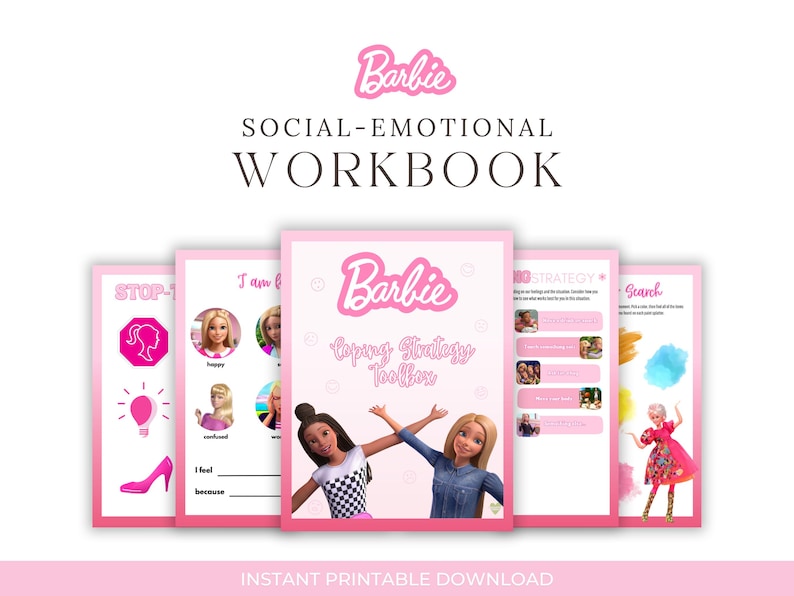 Barbie SEL Therapy Coping Strategy Toolbox Workbook - Etsy
