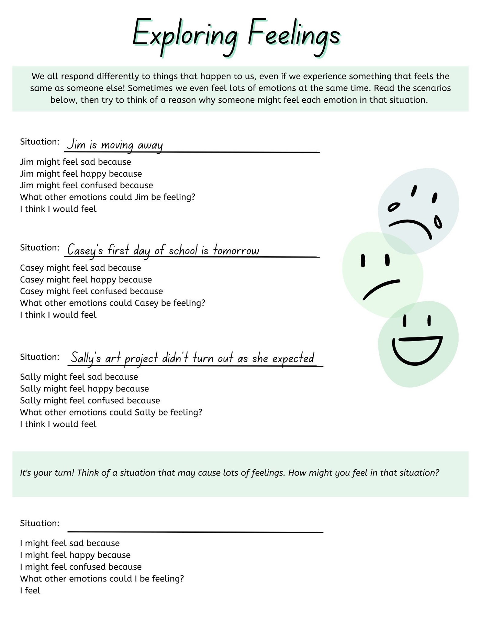 Exploring Feelings SEL Child Therapy/classroom Worksheet - Etsy