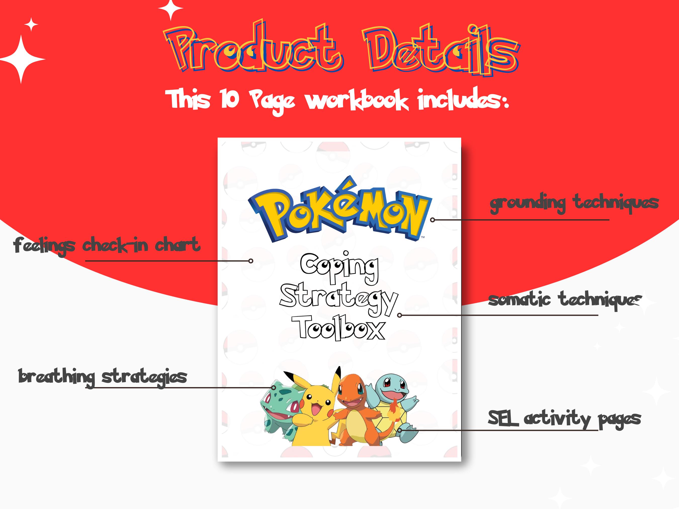 Pokémon SEL Therapy Coping Strategy Toolbox Workbook - Etsy