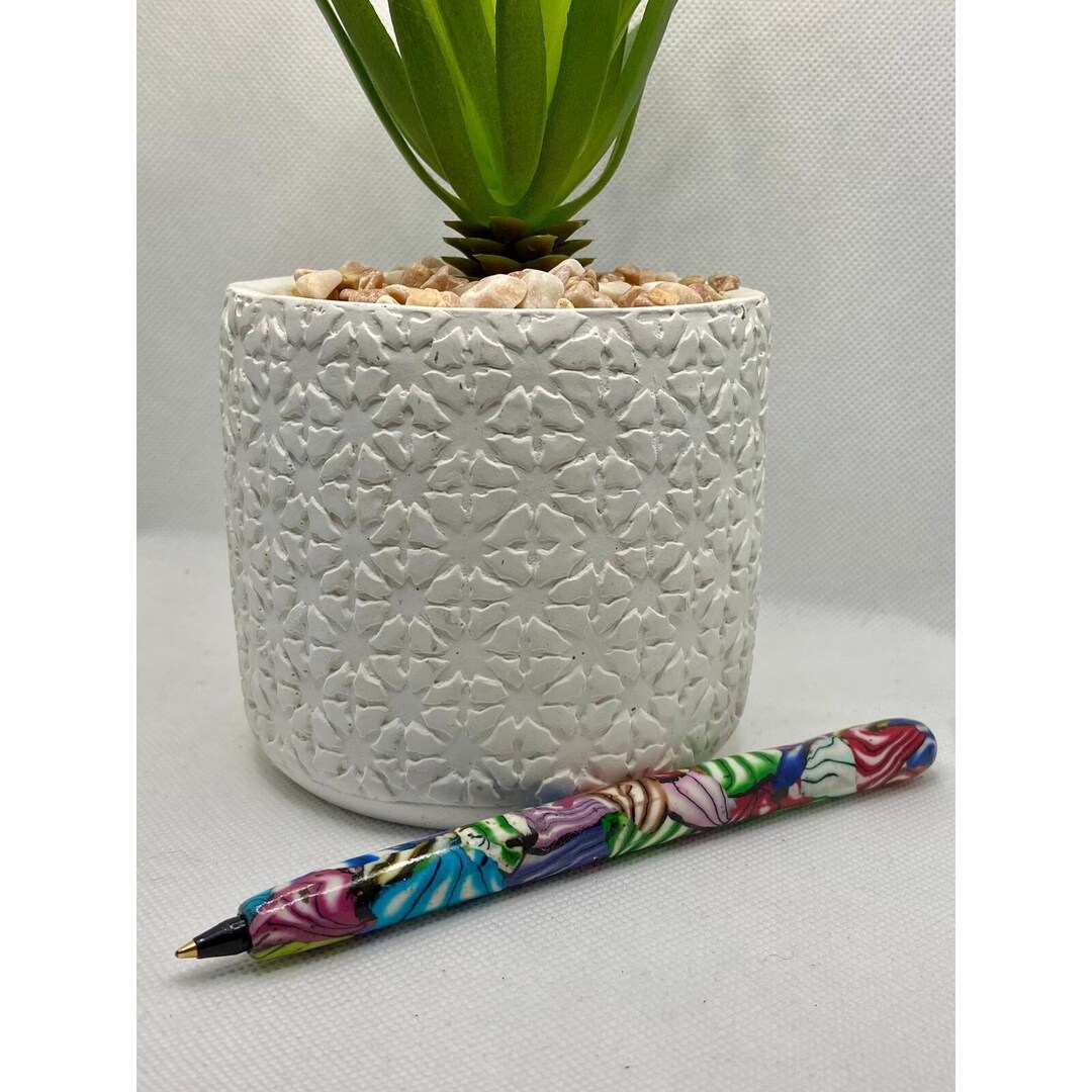 Patterned Pen unique Christmas Gift Handmade Using Polymer Clay - Etsy