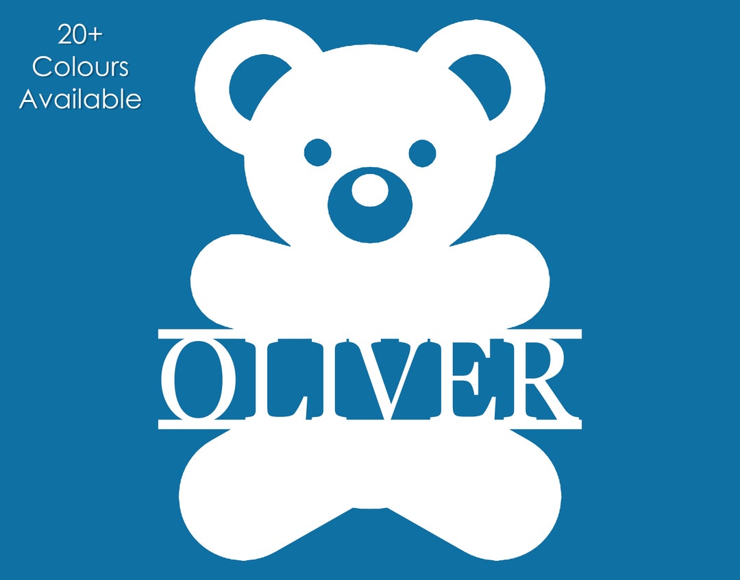 Teddy Bear Custom Name Vinyl Sticker Decal Toys Nursery - Etsy