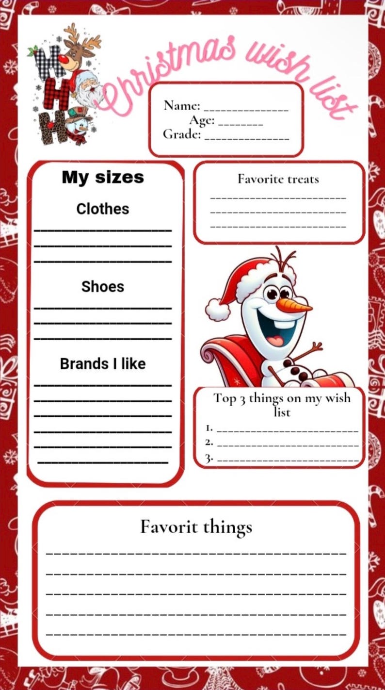 Christmas Wish List - Etsy