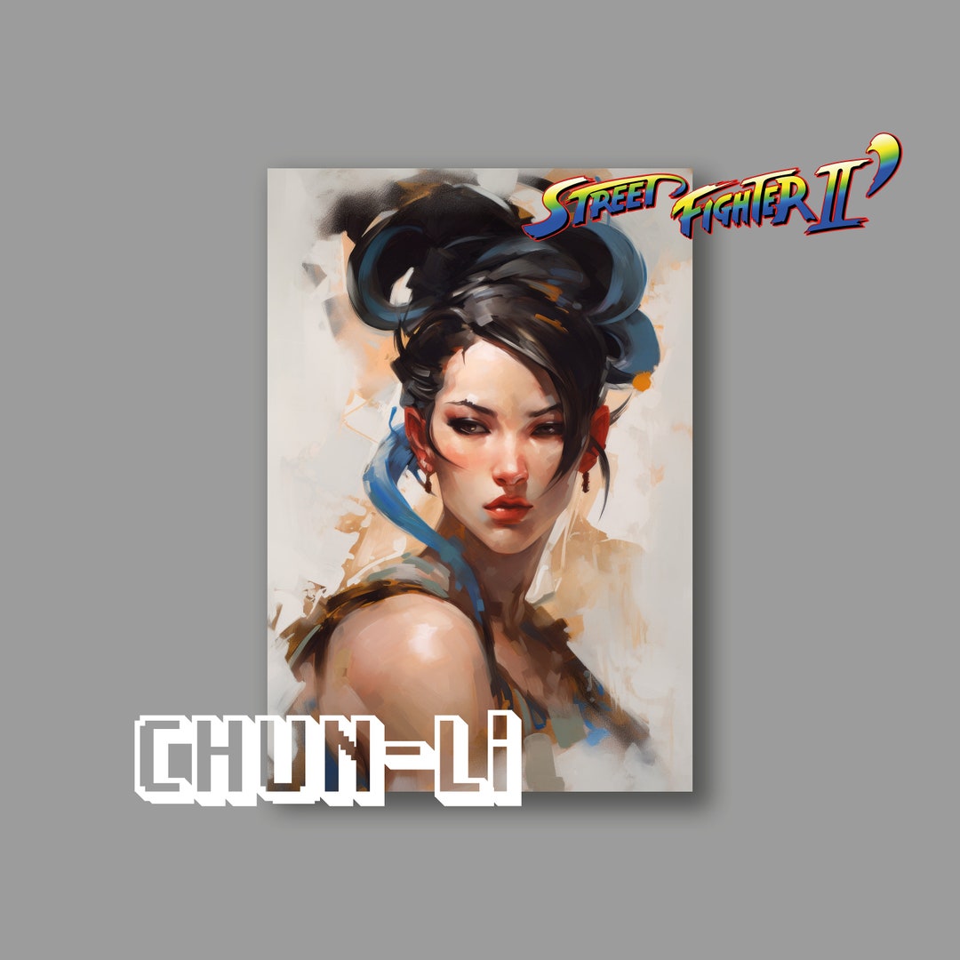 Chun-li From Street Fighter II Digital Oil Painting Style - Etsy