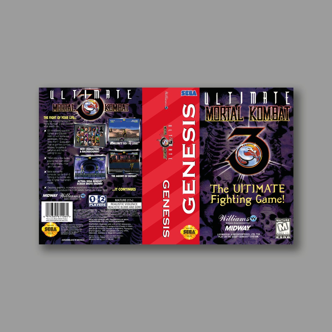 Replacement Cover - Ultimate Mortal Kombat 3 (US Version) - Sega ...
