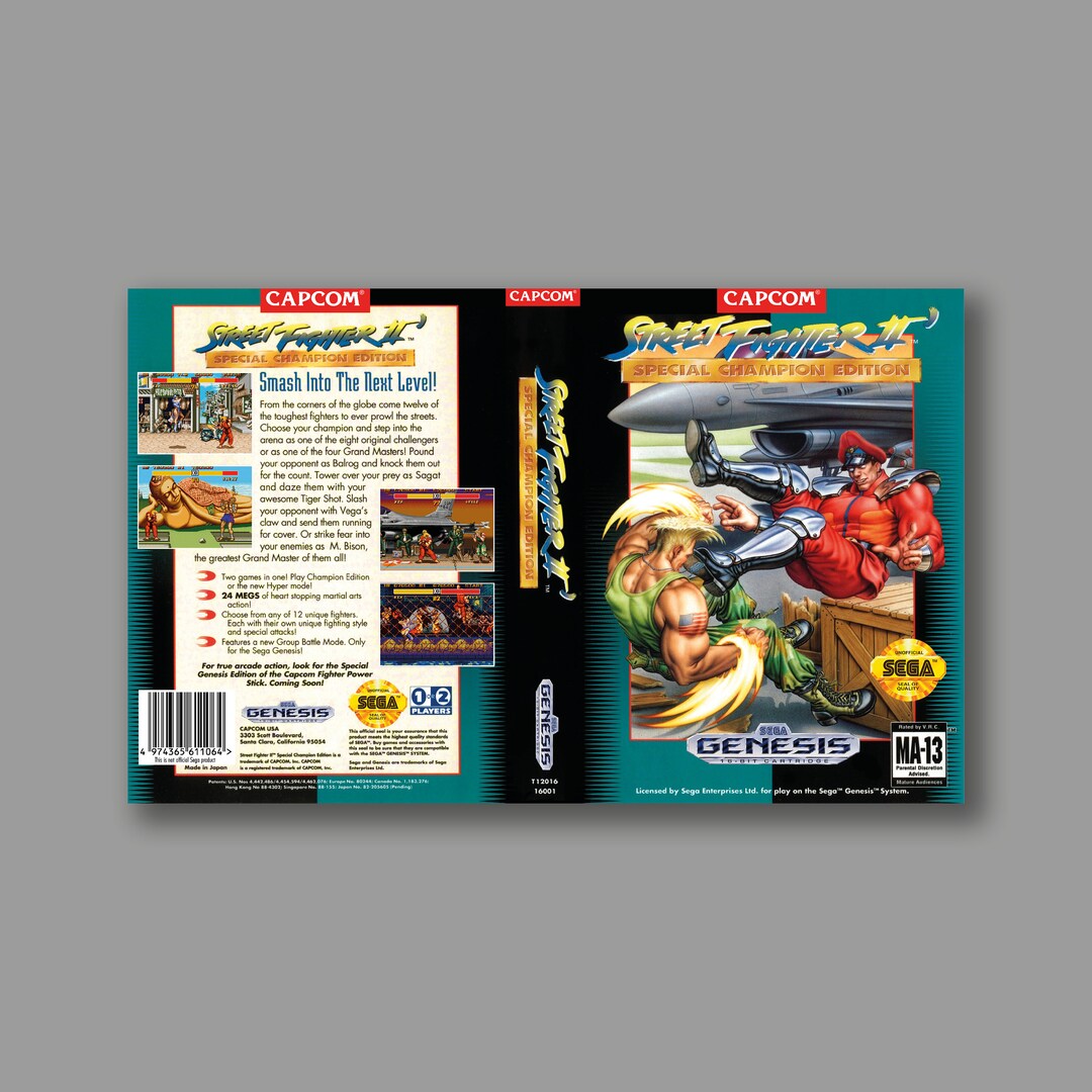 Replacement Cover - Street Fighter II' Champion Edition (US Version ...