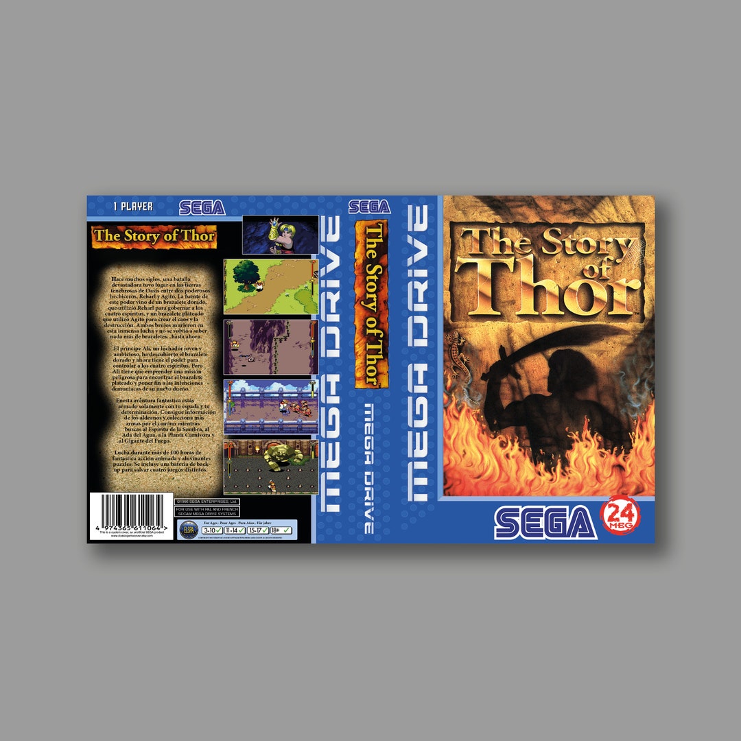 Replacement Cover - the Story of Thor (PAL ESP Version) - Sega Megadrive Classic Game Cover ...