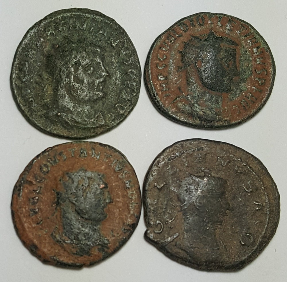 4 X Ancient Roman Empire Coins Gallienus Diocletian Maximianus - Etsy