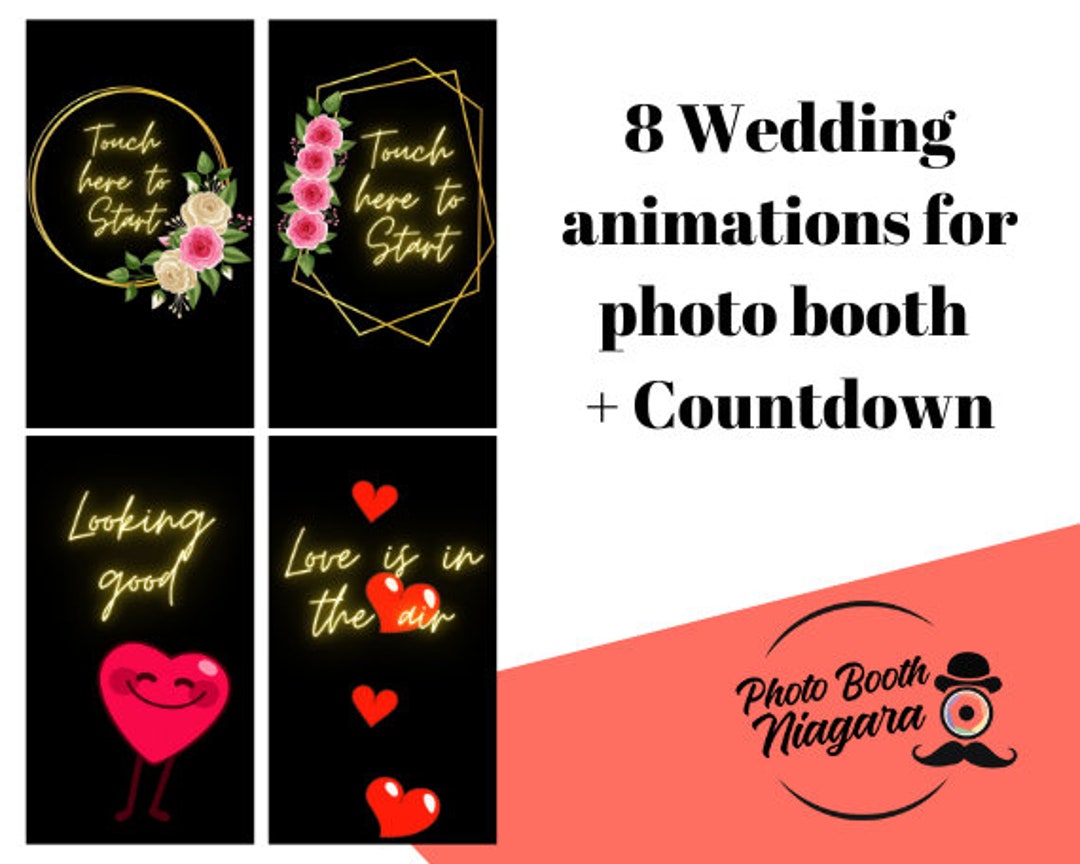 Wedding Photo Booth Animation for Magic Mirror Booth | MP4 Screen ...