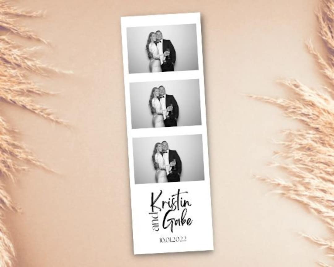 Classic Elegant Simple 2x6 Photo Strip Template for Photo Booth ...
