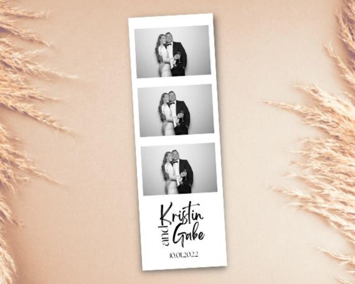Classic Elegant Simple 2x6 Photo Strip Template for Photo Booth ...
