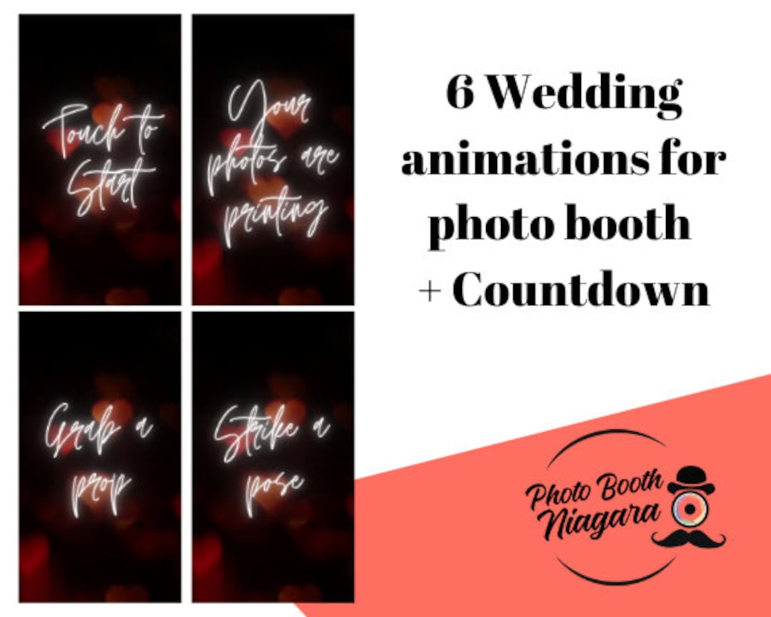 Classic Simple Elegant Wedding Photo Booth Animation for Magic Mirror ...