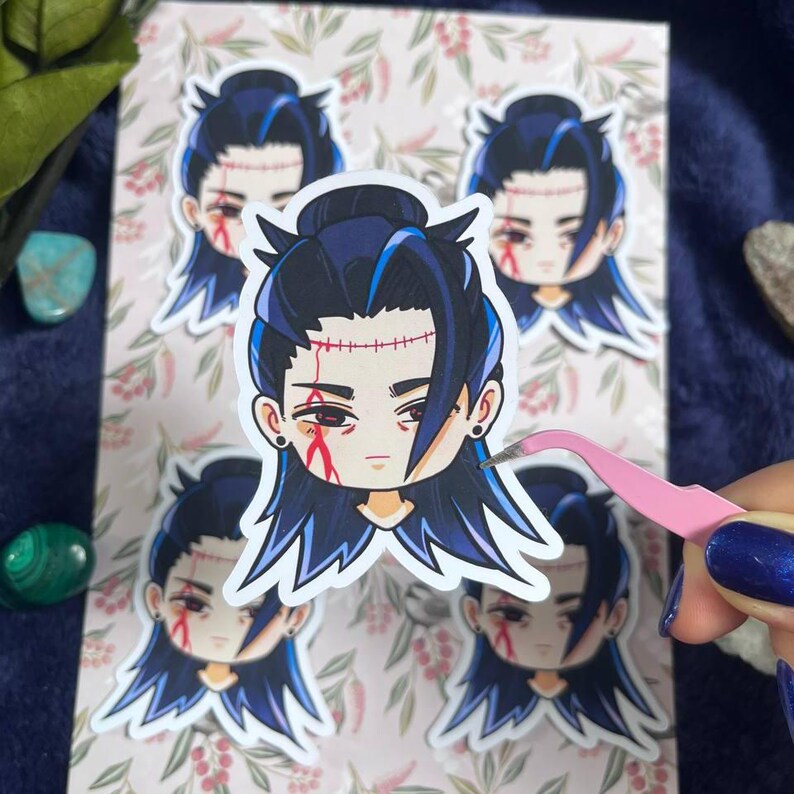 JJK Stickers gojo, Geto Sorcerer Anime Sticker Set, Chibi Matte ...