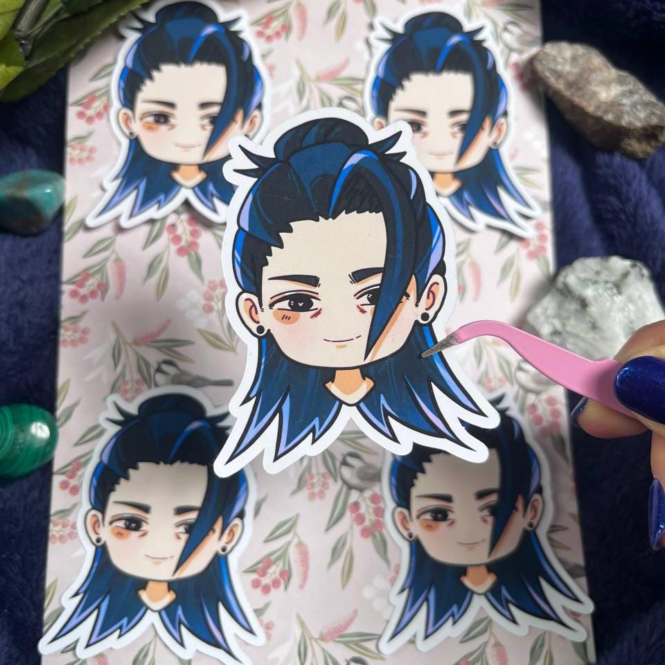 JJK Stickers gojo, Geto Sorcerer Anime Sticker Set, Chibi Matte ...