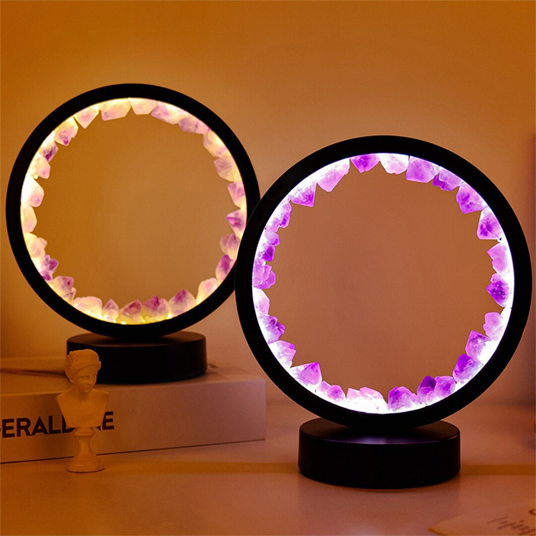 Amethyst Cluster Lamp Lights USB Led,natural Clear Quartz Citrine Raw ...