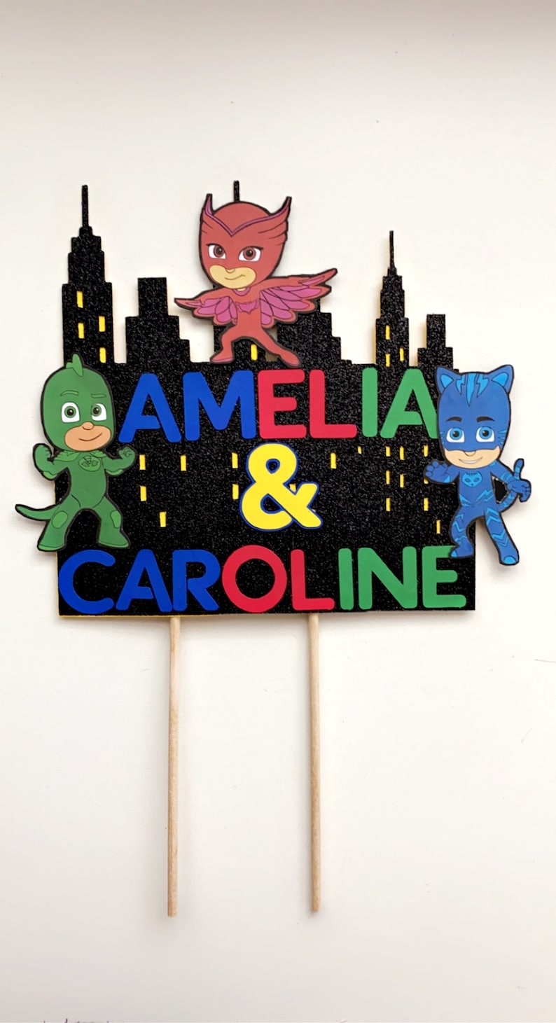 Custom P J Mask Cake Topper - Etsy