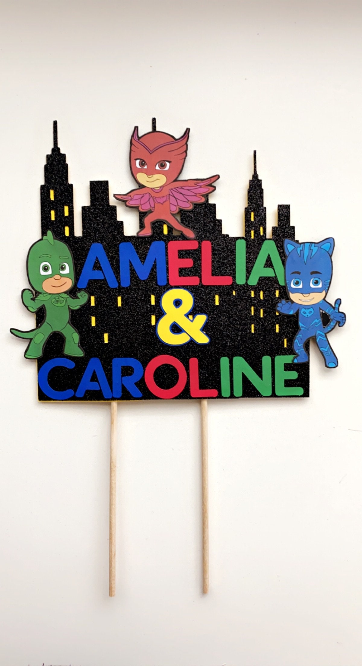Custom P J Mask Cake Topper - Etsy