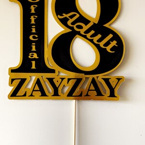18th Birthday Cake Topper - Etsy