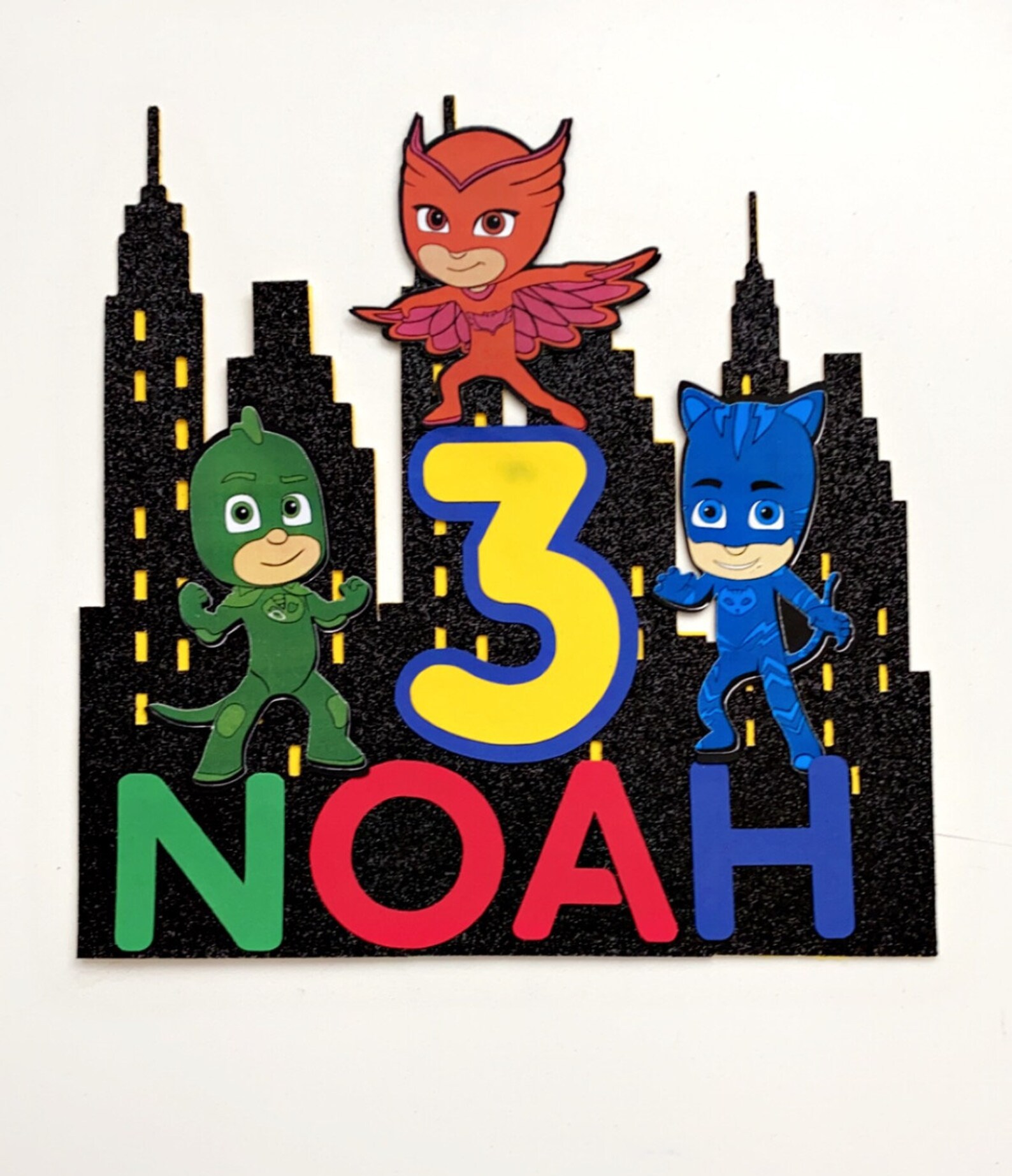 Custom P J Mask Cake Topper - Etsy