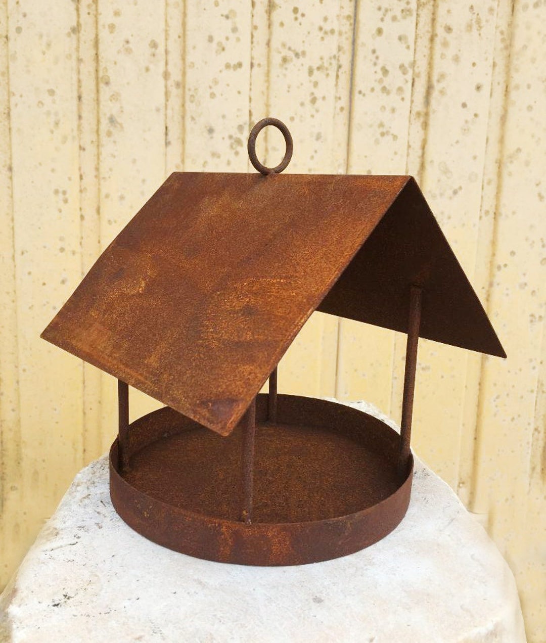 Rust Birdhouse 19 X 20 Cm for Hanging With Hook for Fat Balls Feeding ...