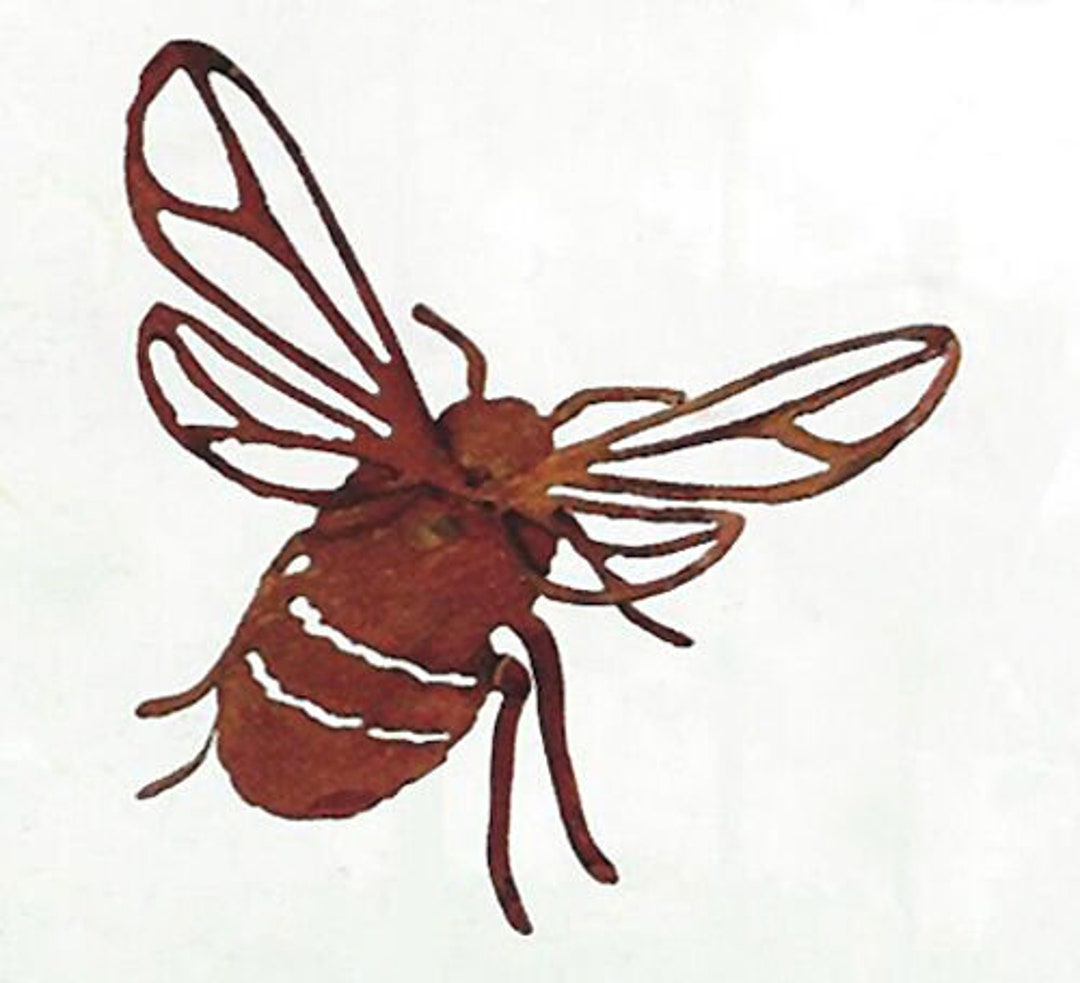 Bee Bumblebee Freestanding 3D Wings 20 Cm / 34 Cm of Your Choice Rust ...
