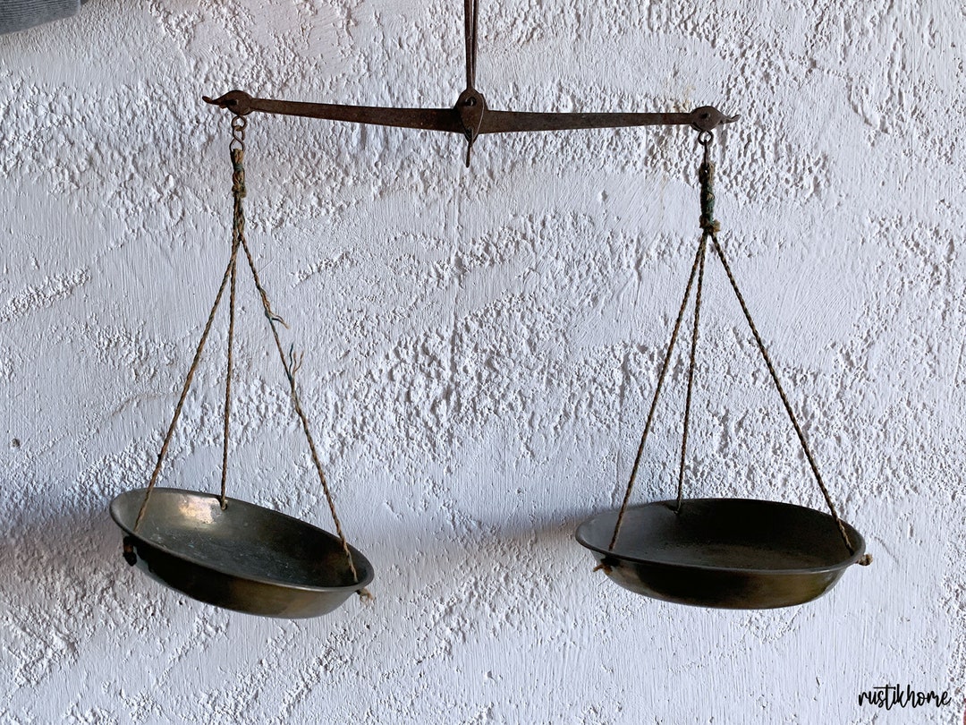 Scale + Weight 19th Century, Hanging Scale, Iron Scale, Jewelry Scale ...