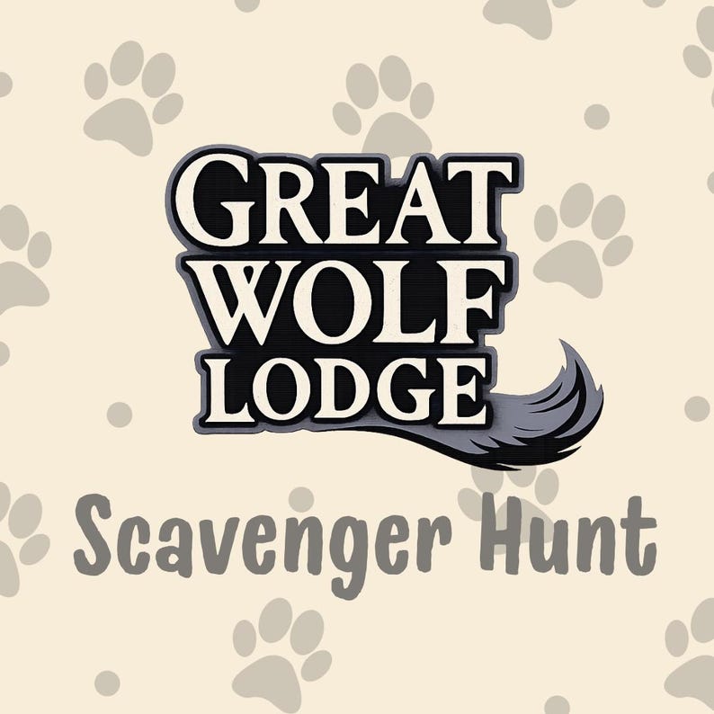 Wolf Lodge Scavenger Hunt – Kids Printable Activity (PDF + PNG - Etsy