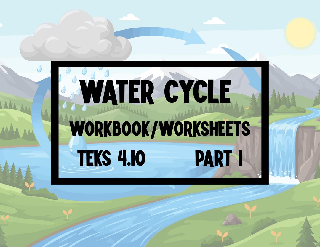 Water Cycle Workbook | Grade 4 Science, TEKS 4.10A (PDF Download) - Etsy
