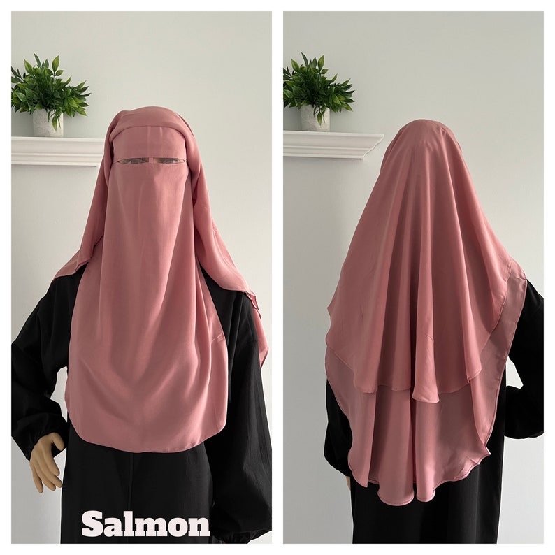 Buy Niqab Muslim Hijab Three 3 Layer Islamic Burqa Online in India - Etsy
