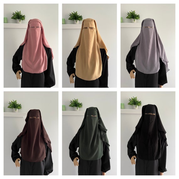 Niqab Muslim Hijab Three 3 Layer Islamic Burqa Etsy UK