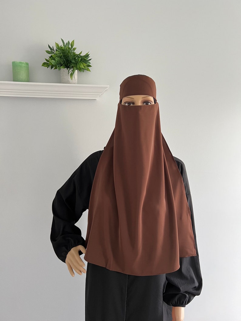 Niqab Muslim Women Burka Islamic Single Layer Polyester Hijab Niqabs Face Cover - Etsy