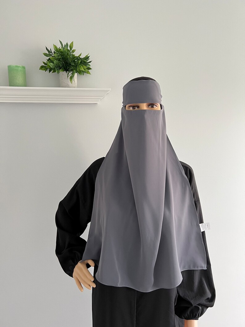 Niqab Muslim Women Burka Islamic Single Layer Polyester Hijab Niqabs Face Cover - Etsy