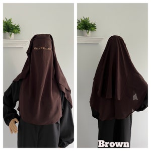 Niqab Muslim Hijab Three 3 Layer Islamic Burqa Black Color. - Etsy