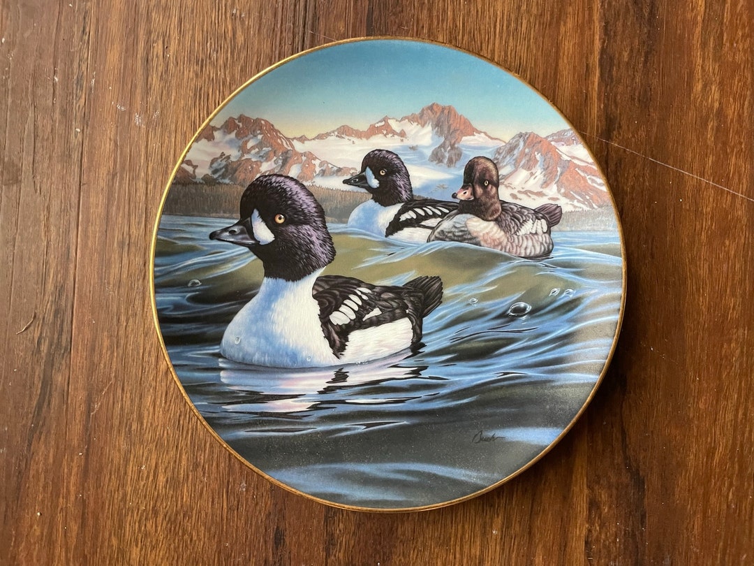 Decorative Duck Plate, Darrell Bush, Duck Collectors Plate, "heading ...