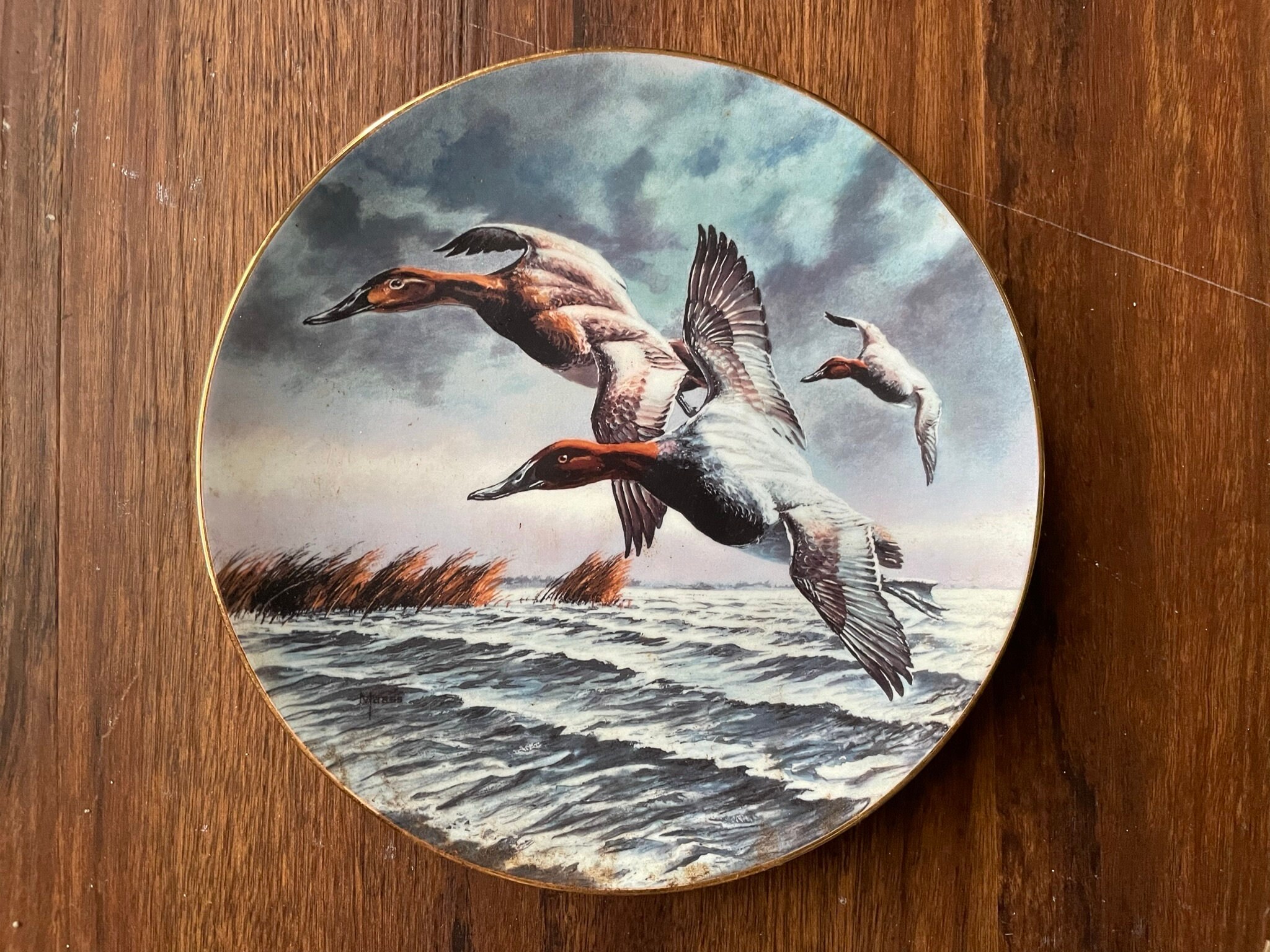 Decorative Duck Plate, Stamp Competition by David Maass, "canvasbacks ...
