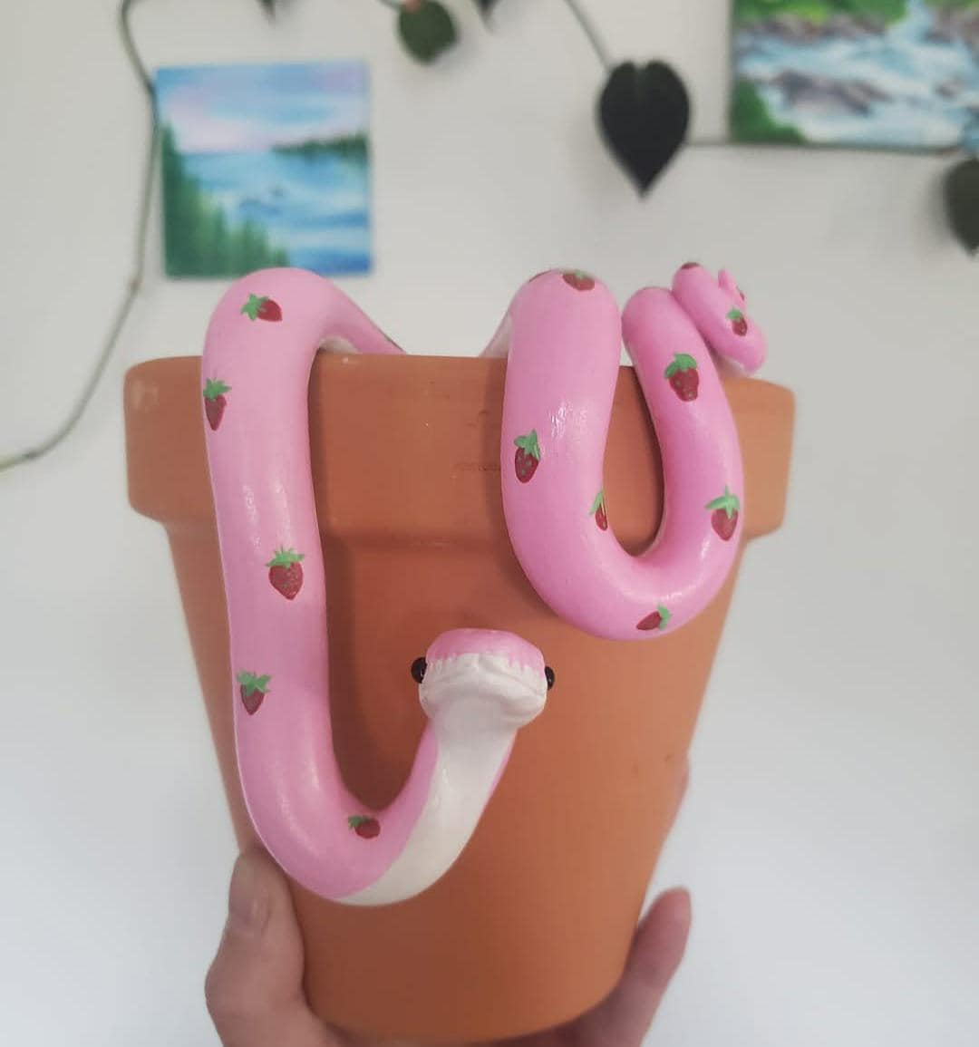 1 Snake Sculpture, or Bookcase Snake, or Planter Snake, or Table Top ...