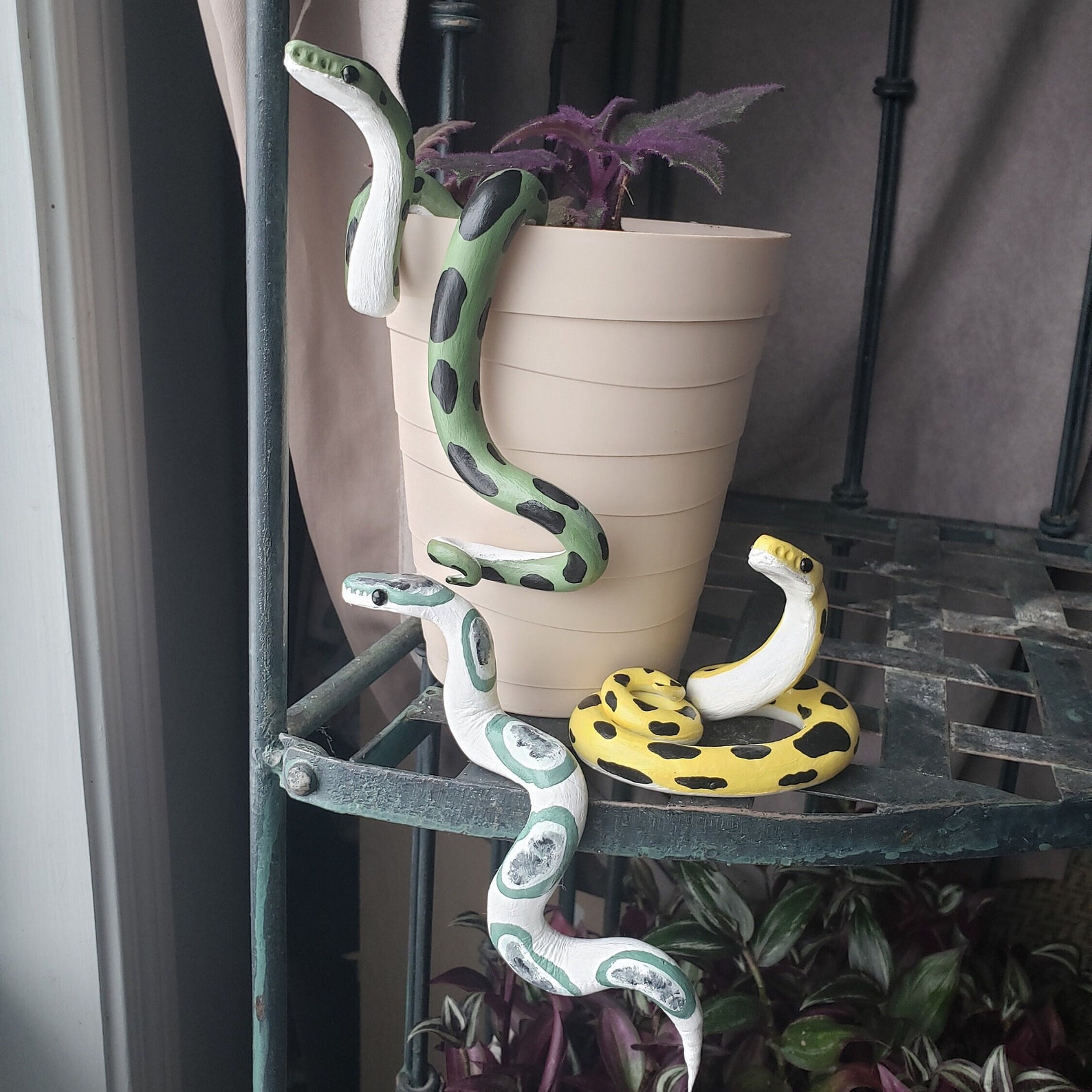 Set of 3 Snakes, Bookcase Snake, Planter Snake, Table Top Snake 3 ...