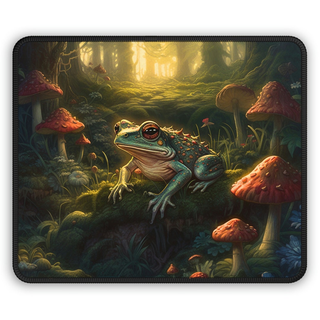 Frog Gaming Mouse Pad, Cottagecore Mouse Pad, Goblincore Mouse Pad ...