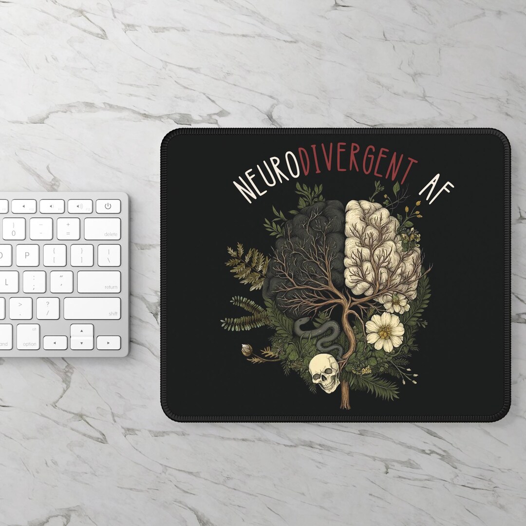 Neurodivergent Mouse Pad, ADHD Desk Mat, Unique Gamer Gift, Neurospicy ...