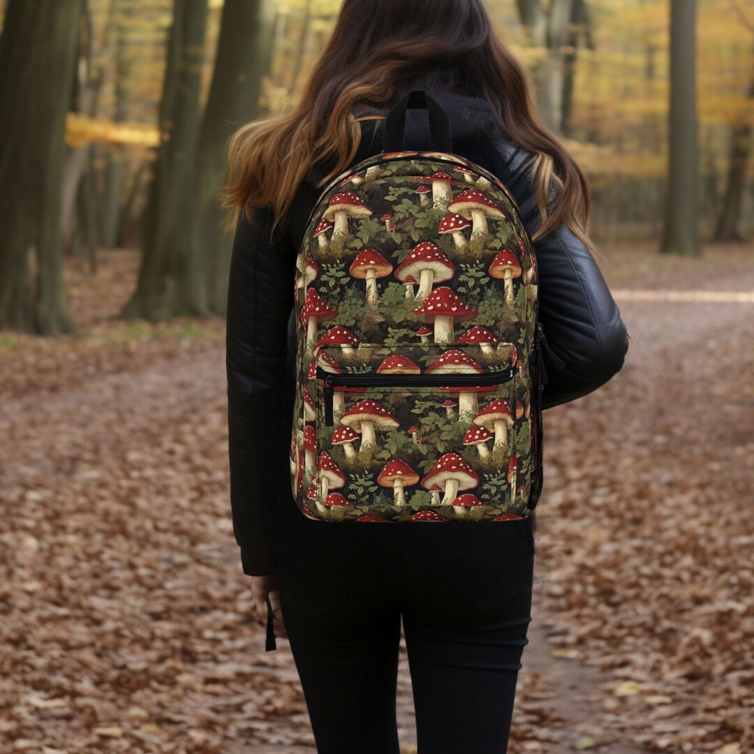 Cottagecore Backpack Mushroom Book Bag Granola Girl Backpack - Etsy