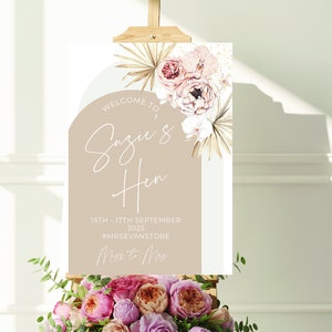 Hen Party Personalised Welcome Sign, Weekend, Hen Do Décor, Bride to Be ...