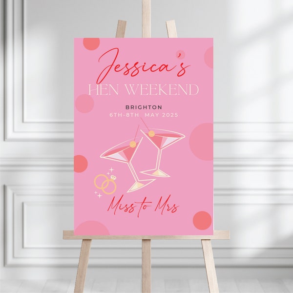 Personalised Hen Do Board - Etsy UK
