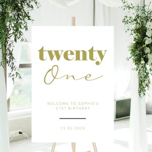 21st Birthday Sign, Personalised Welcome Party Sign, 21st Party Décor ...