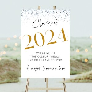 Leavers' Prom Personalised Welcome Sign, Class of 2024 School Prom ...